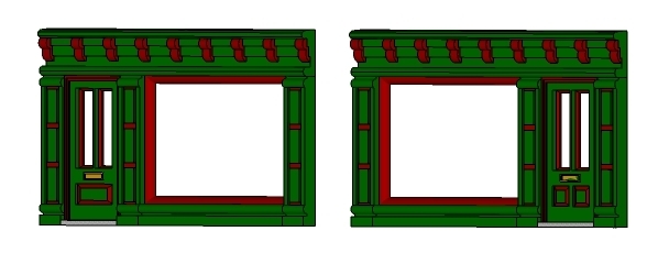 SCALEPRINT SINGLE SHOP FRONTS LEFT AND RIGHT 00/HO SCALE by TIMBOLOGIST ...