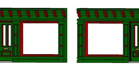 SCALEPRINT SINGLE SHOP FRONTS LEFT AND RIGHT 00/HO SCALE by TIMBOLOGIST ...