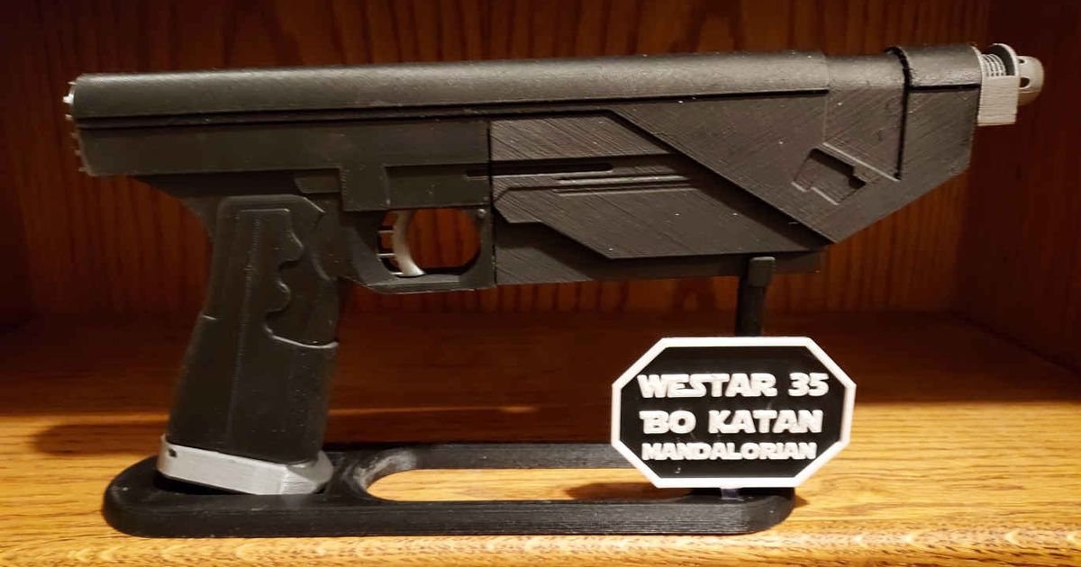 Stand and tag for the Articulated Westar 35 by StarBug_Props by Robert | Download free STL model ...