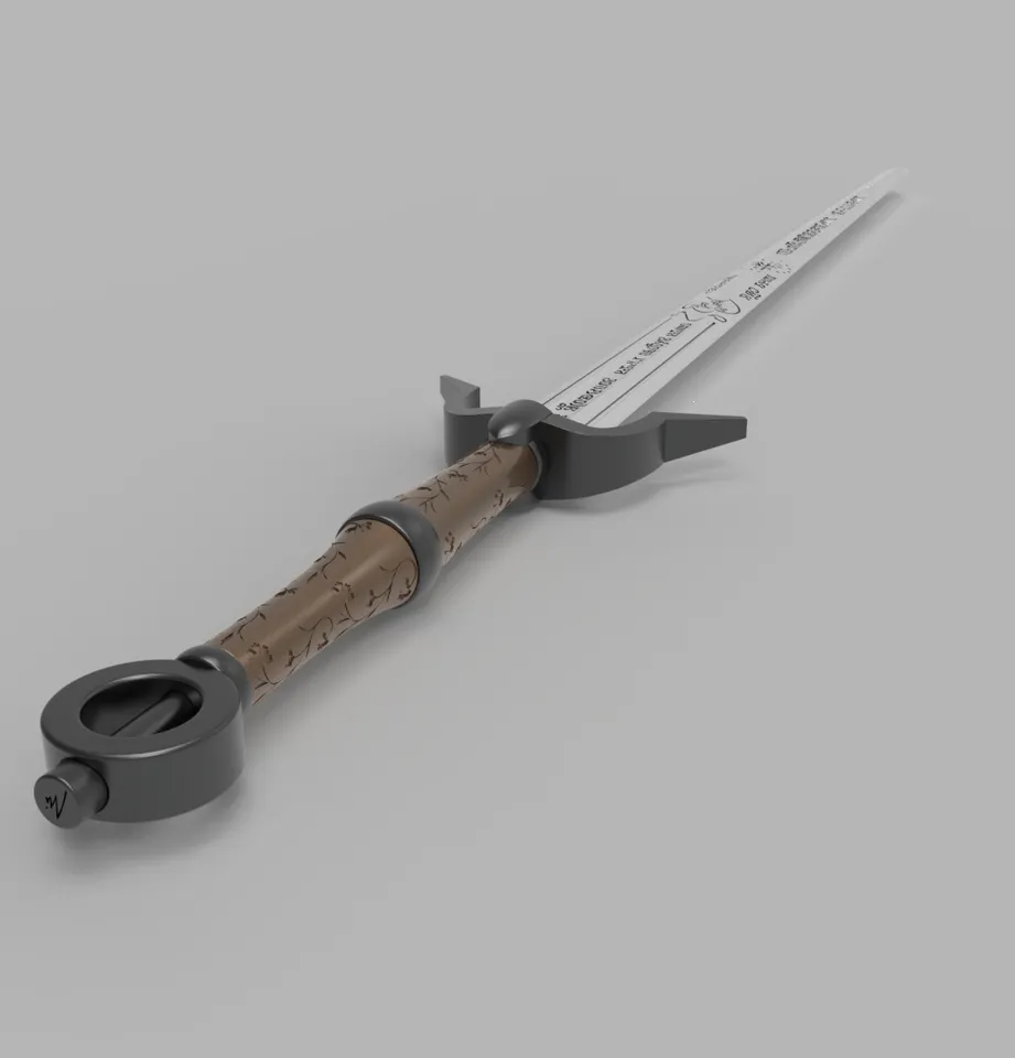 CIRI's sword with runes.Added a file with a solid blade and handle by ...