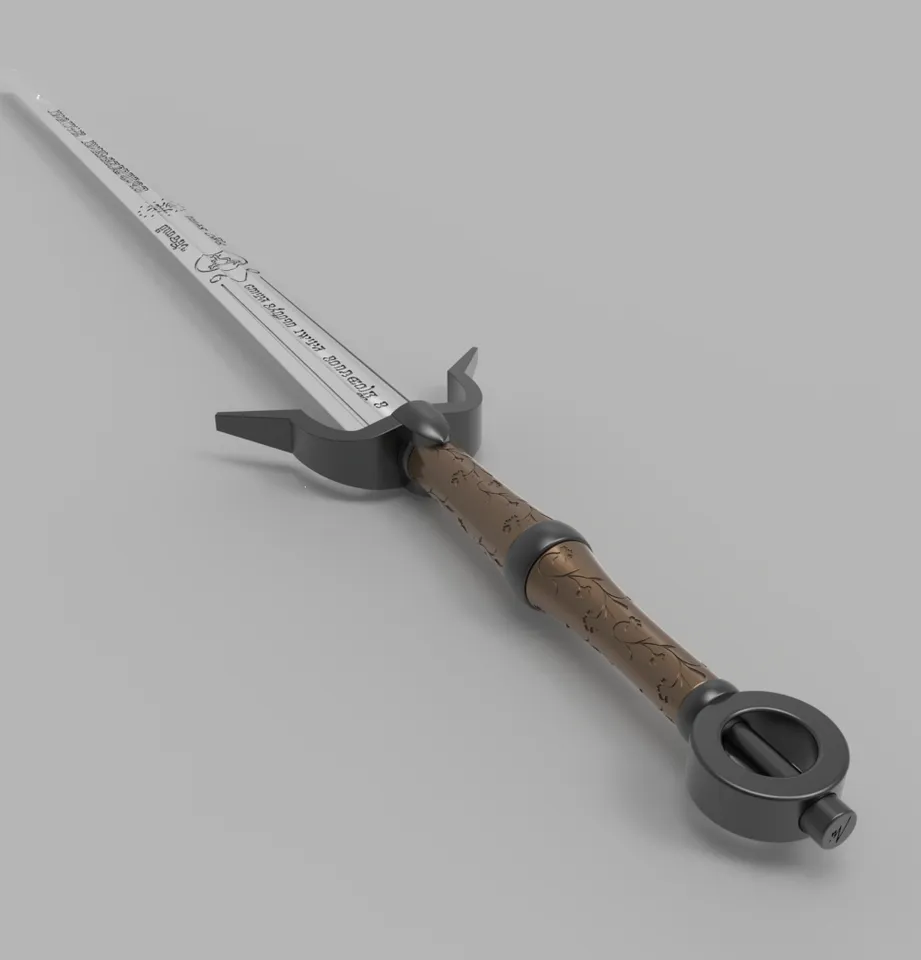CIRI's sword with runes.Added a file with a solid blade and handle by ...