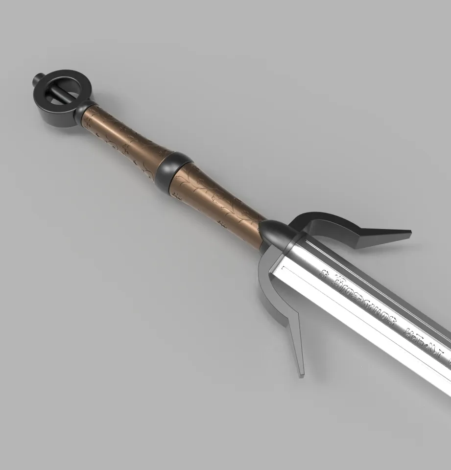 CIRI's sword with runes.Added a file with a solid blade and handle by ...
