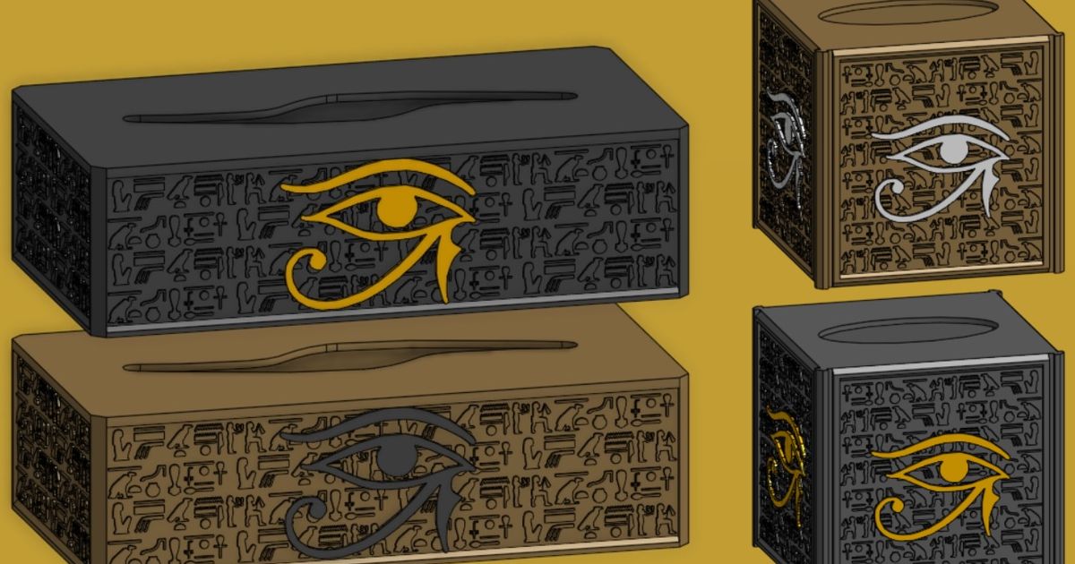 Egyptian Tissue Box Covers by Frankee | Download free STL model ...