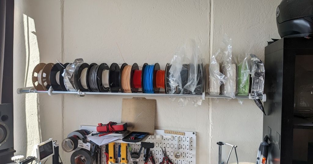 Filament Spool Storage Rack by Eric Anastas | Download free STL model ...