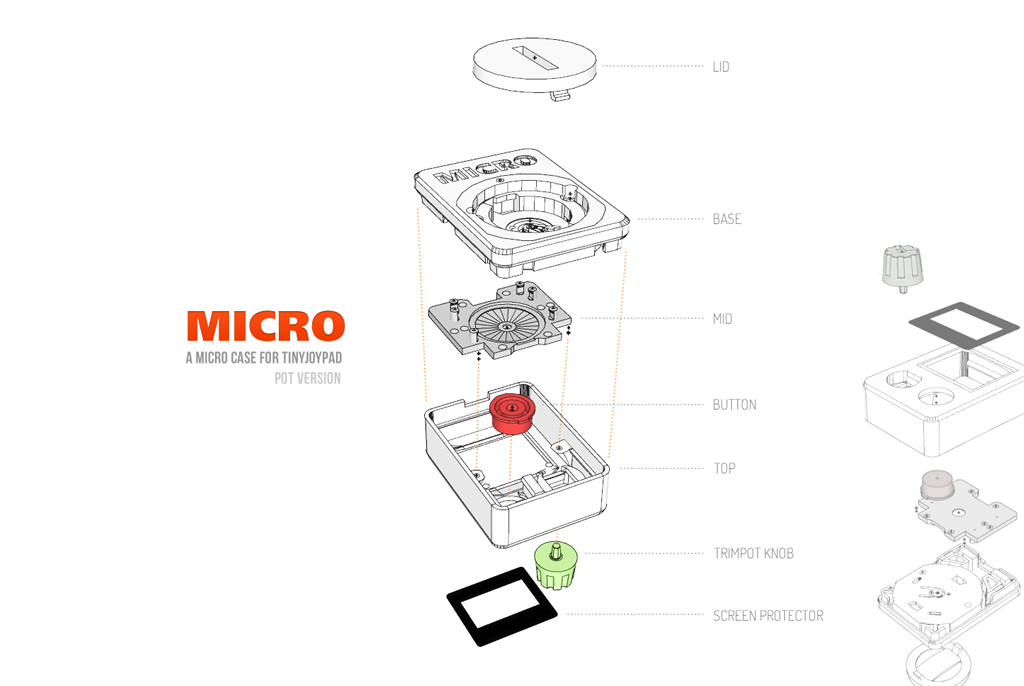 MICRO - A MICRO HANDHELD CR2032 CASE FOR ATTINY85 TINYJOYPAD by ...