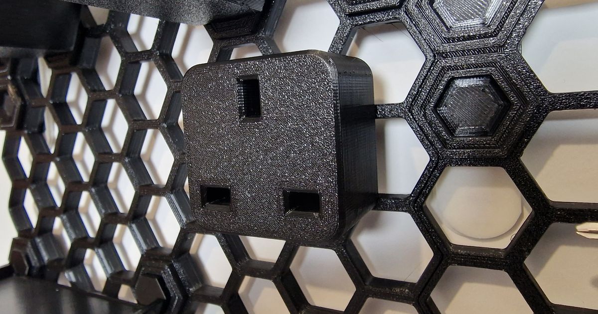 Honeycomb Storage Wall UK 3 Pin Plug mount by Scotsguard | Download ...