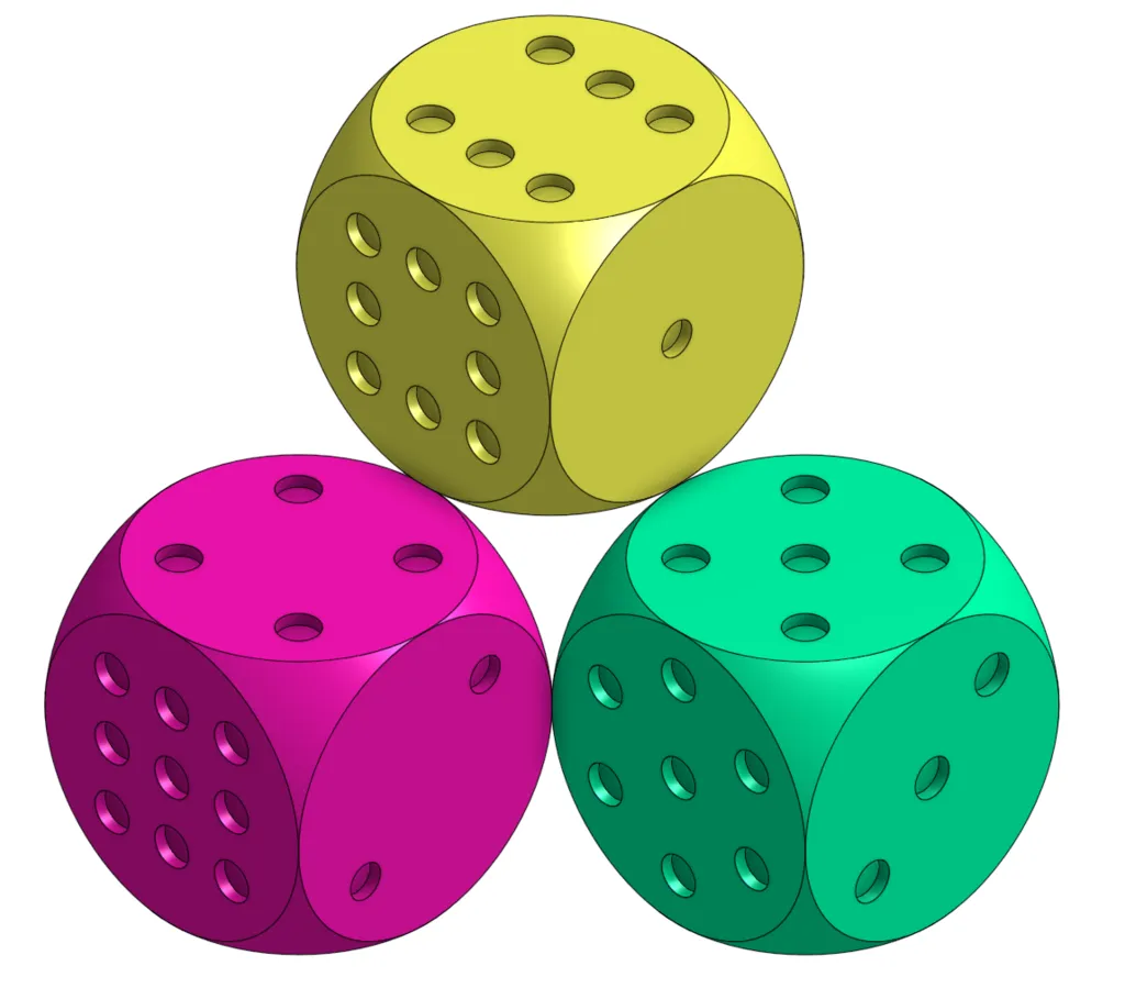 Nontransitive Dice / RPS Dice by Bombastus Hands | Download free STL ...