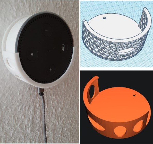 Alexa Echo Dot 1. Generation Wallmount by Old Lady | Download free STL ...