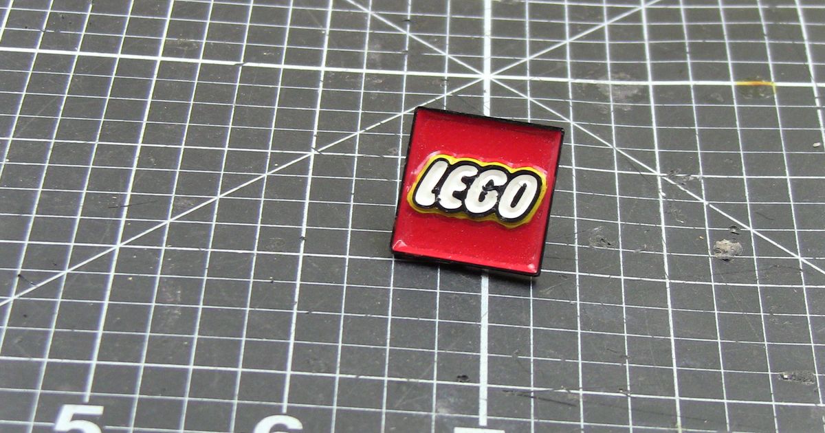 Lego logo enamel pin by Nick Tailor | Download free STL model ...