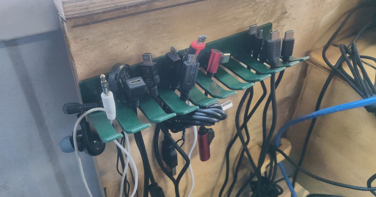 Parametric usb cord holder by Wood Pecker | Download free STL model ...