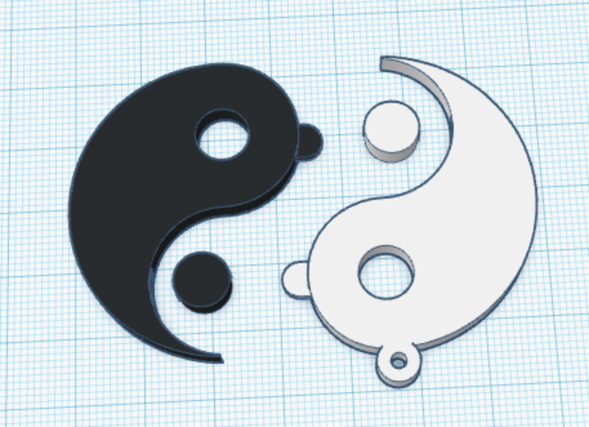 Yin Yang Llavero by Dr Zocotroski | Download free STL model ...