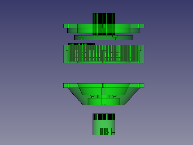 Unlimited Ratio Gearbox Parametric FreeCAD por GlitchPrinter ...