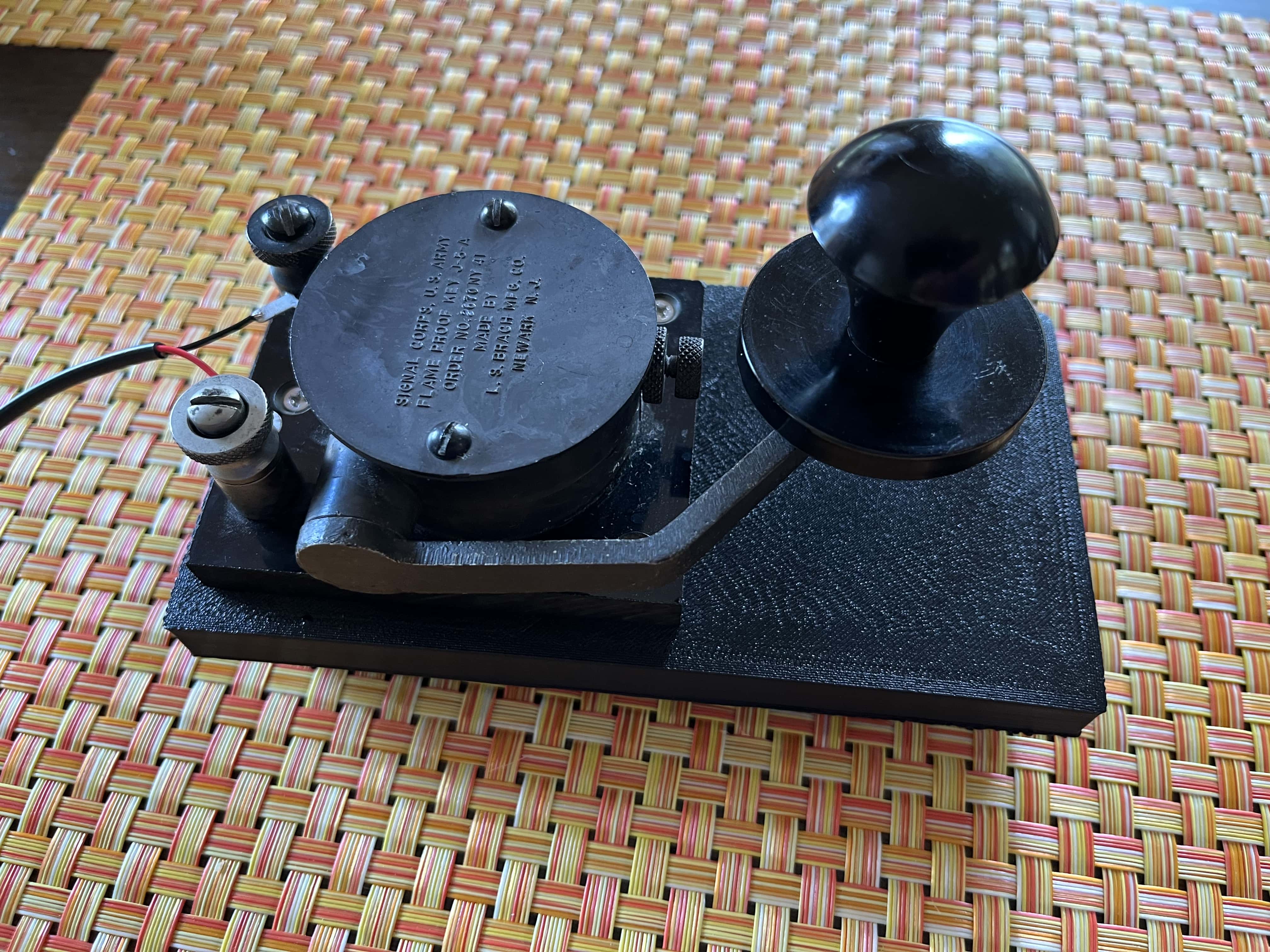 Base for Flameproof ARMY J-5-A Morse Code Key by OldCoder | Download ...
