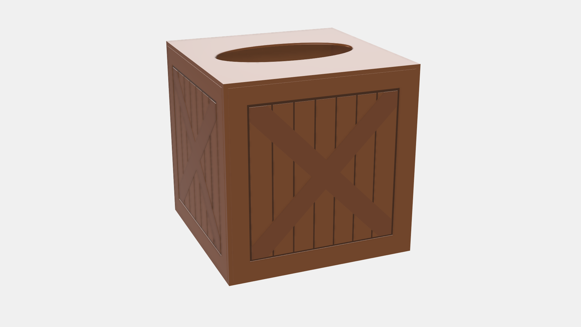 Wooden crate themed tissue box cover by Vector3dArt | Download free STL ...