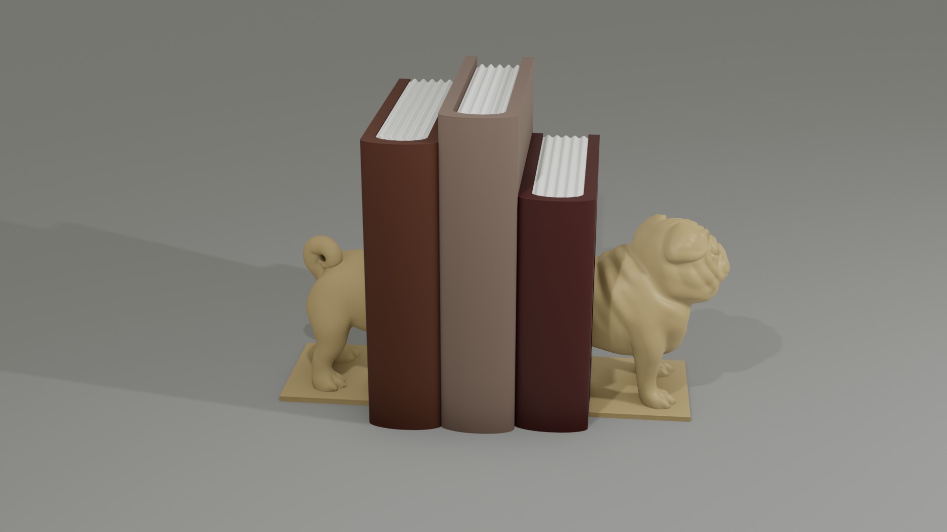 Pug Bookend by CalebTimoteo | Download free STL model | Printables.com