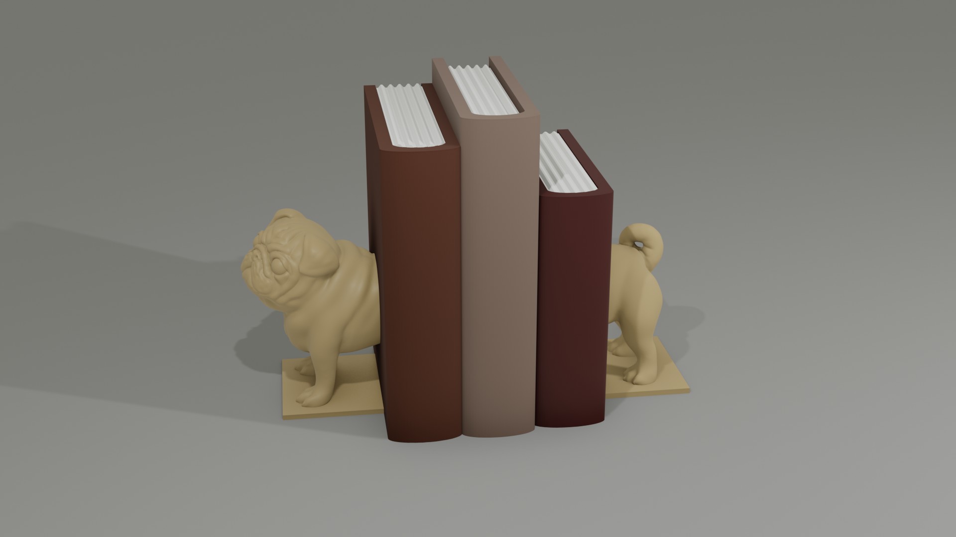 Pug Bookend by CalebTimoteo | Download free STL model | Printables.com