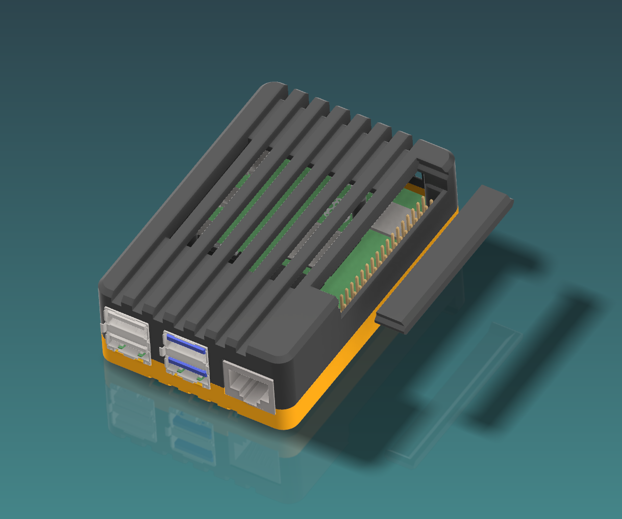 Raspberry Pi 4 Case (hidden GPIO, 40mm fan) by r0st | Download free STL ...