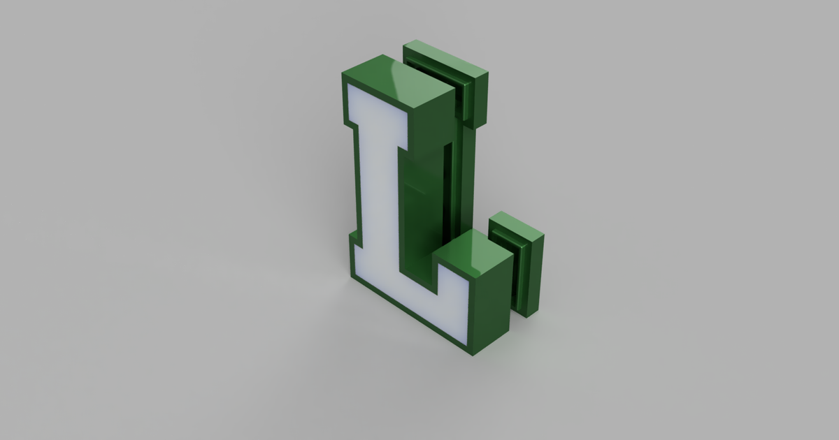 leuchtender Buchstabe L im College-Stil by Nick | Download free STL ...