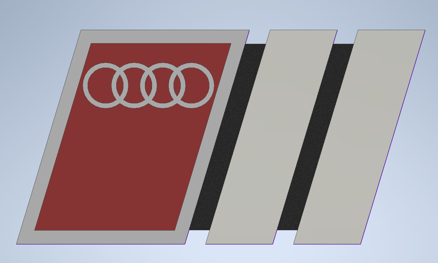 Audi Badge - Racing Stripes by Tobi | Download free STL model ...