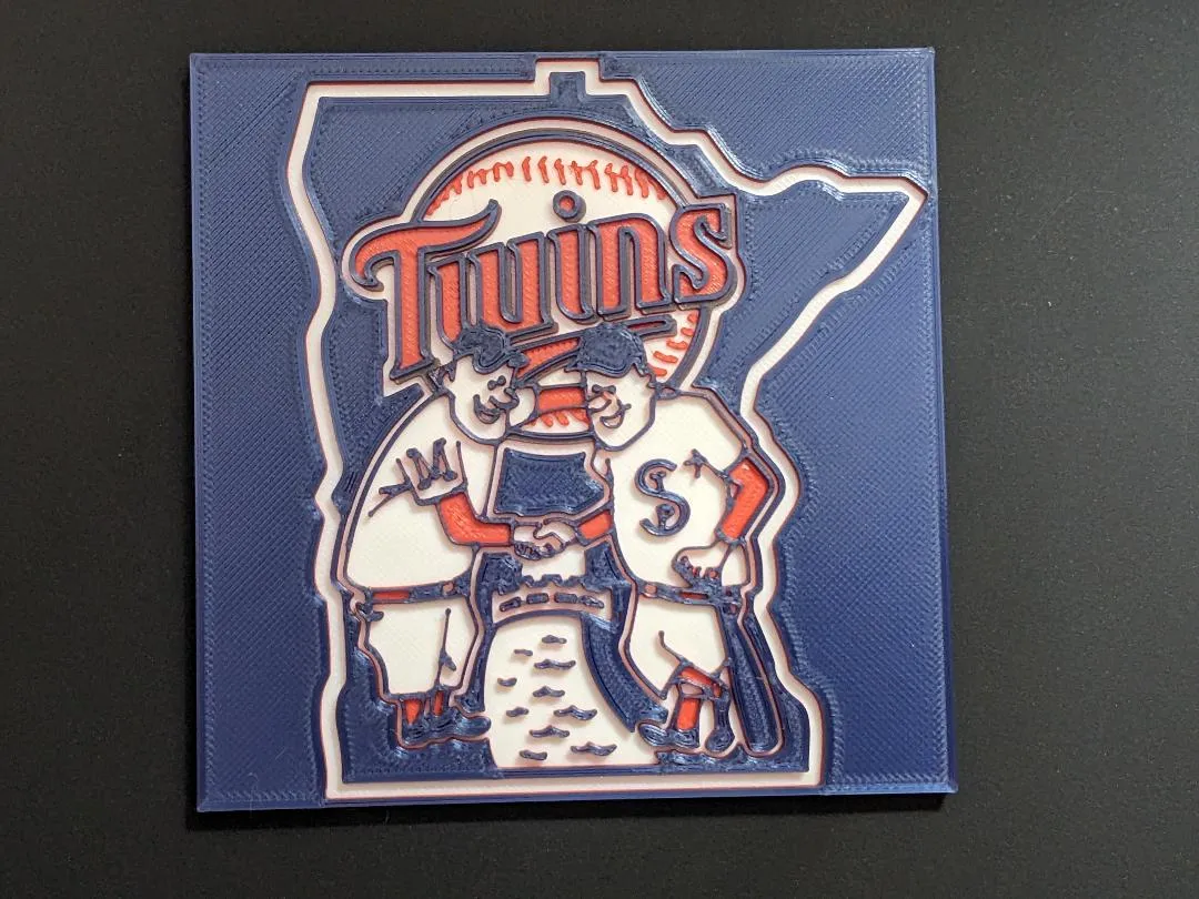 Minnesota Twins Baseball Minnie and Paul Logo Coaster by Equinox21 ...