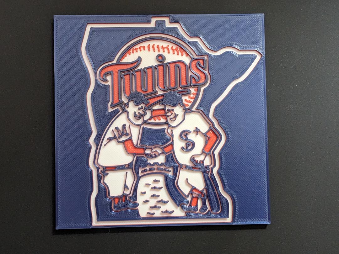 Minnesota Twins Baseball Minnie and Paul Logo Coaster by Equinox21 ...