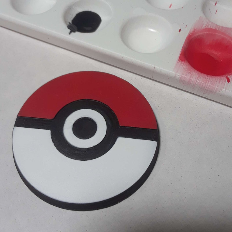 Pokemon / Pokeball Minitaure Base With Stencil by Sascha Uncia ...