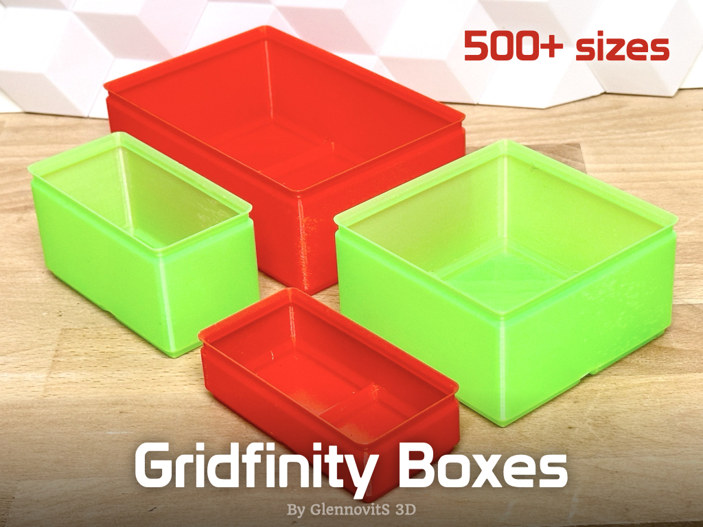 Gridfinity Box (Quick print, lite version, less filament!) by GlennovitS 3D | Download free STL ...