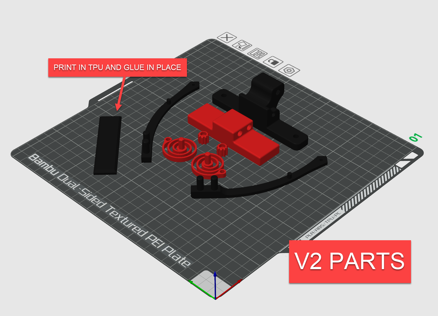 Filament Spool Winder Auto Tensioner Bambu Lab P1 / X1 / X1C / X1CC ...
