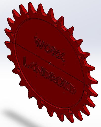 Spikier Wheels for Landroid L2000 WR155E L Printable on a 220mm bed by ...