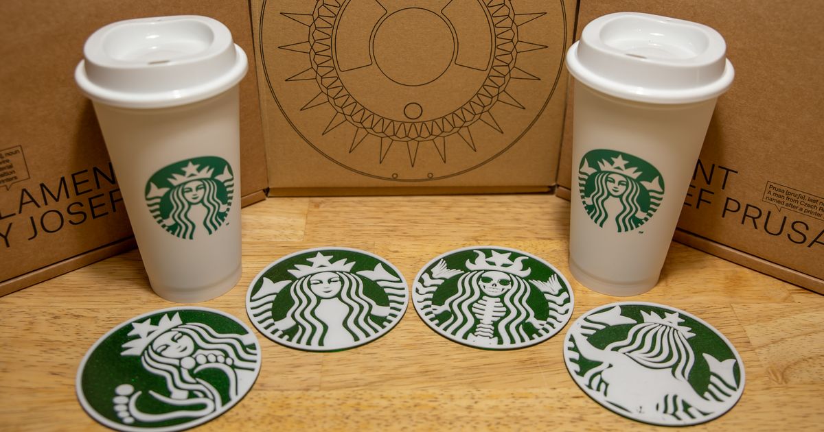 Starbucks coasters set by Pard | Download free STL model | Printables.com