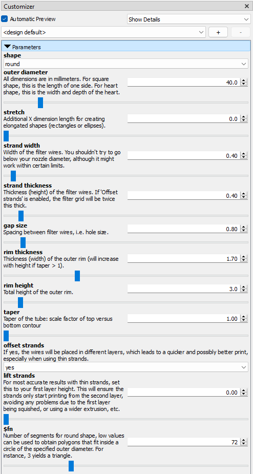 Parametric Sieve in shape of Heart (OpenSCAD) by rixvet | Download free ...