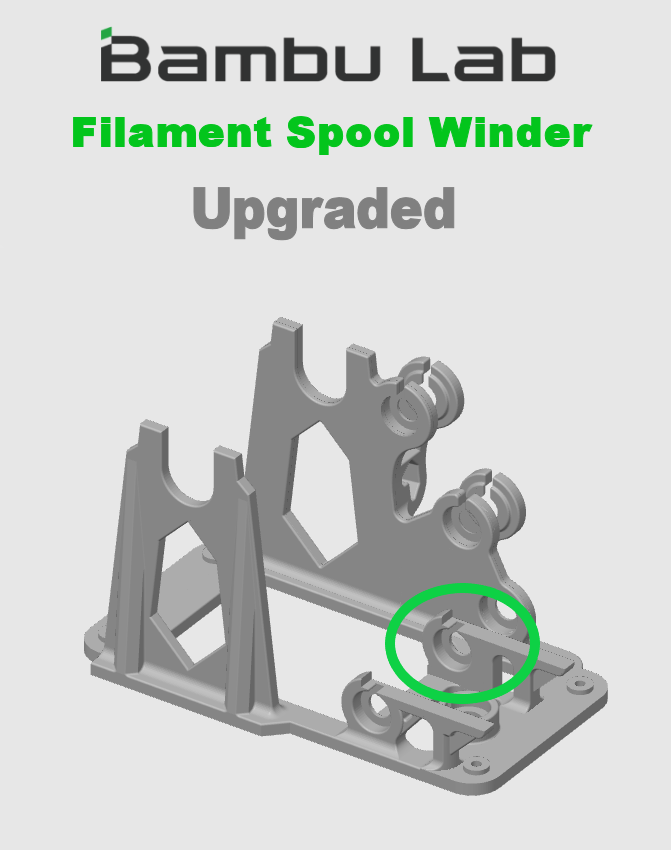 Bambu Lab Filament Spool Winder - Upgraded by Damian | Download free ... Bambu Lab Filament Spool Winder - Upgraded by Damian | Download free ...