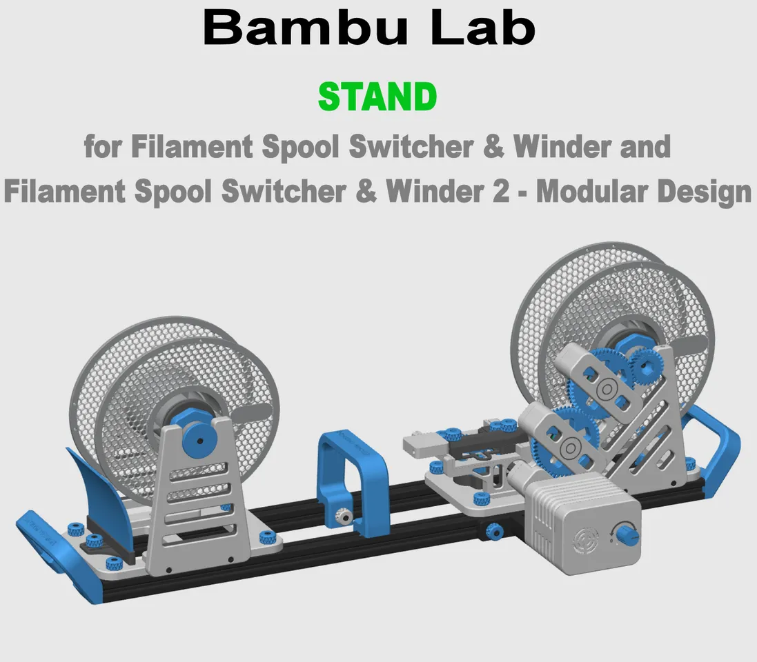 Bambu Lab Filament Spool Winder - Upgraded by STORM DESIGN | Download free STL model ...