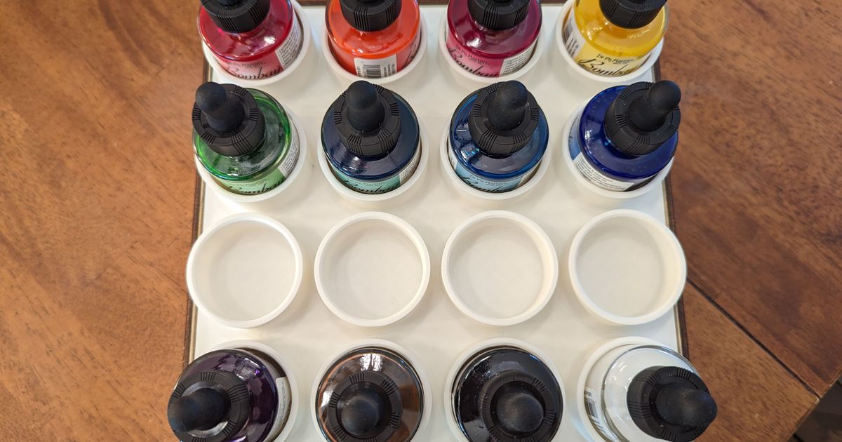 Dr. Ph Martins Bombay Ink Storage (Gridfinity) by ZJ | Download free ...