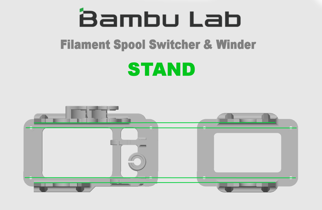 Stand for Bambu Lab Filament Spool Switcher & Winder por Damian ...
