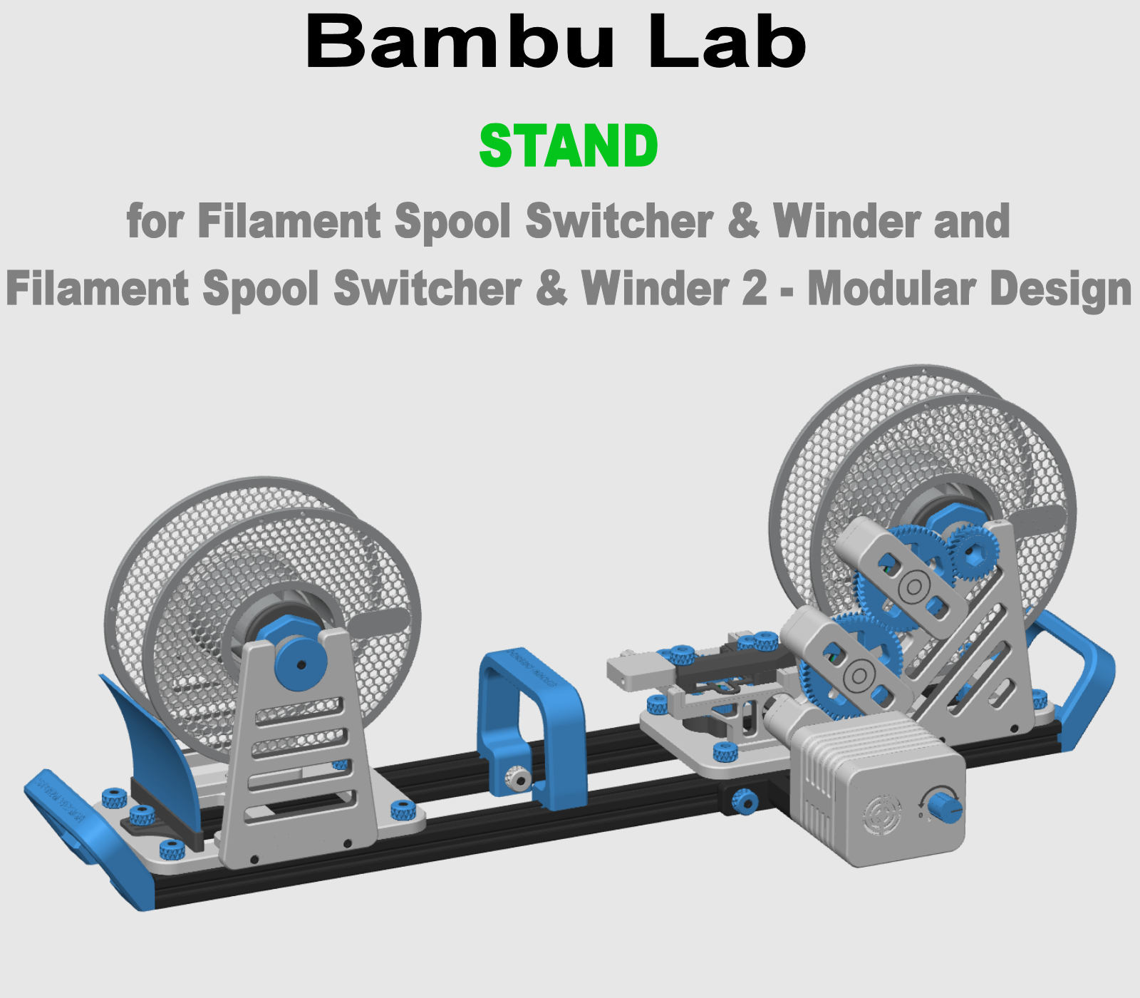 Stand for Bambu Lab Filament Spool Switcher & Winder autorstwa STORM ... Stand for Bambu Lab Filament Spool Switcher & Winder autorstwa STORM ...