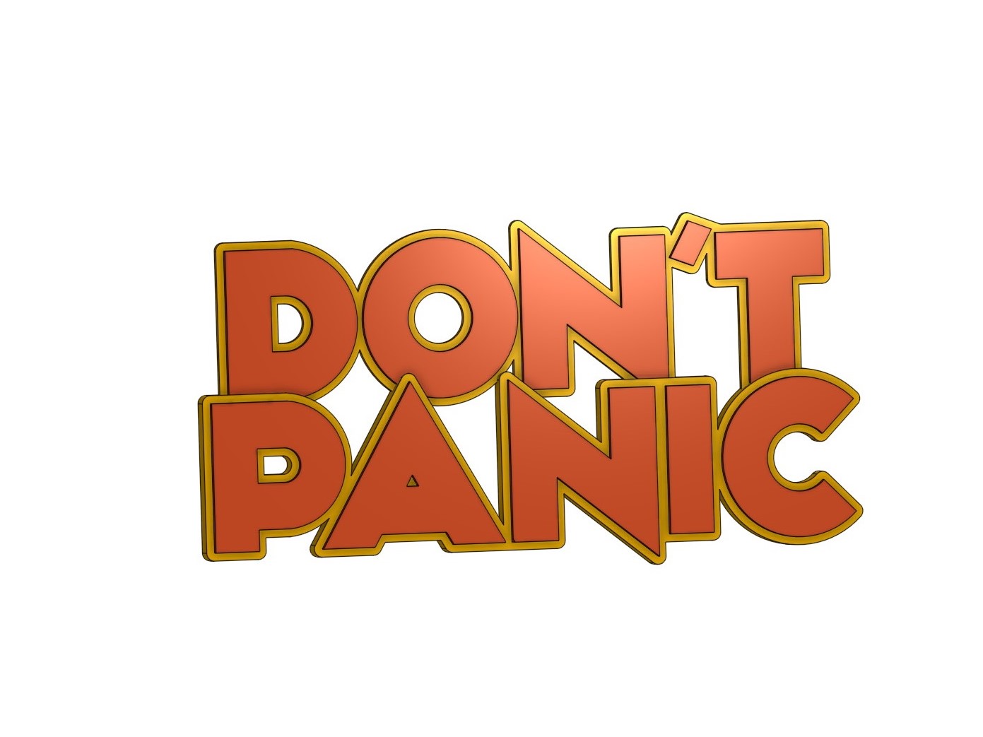 Don't Panic - Hitchhiker's Guide to the Galaxy by Ken Mills | Download free STL model ...
