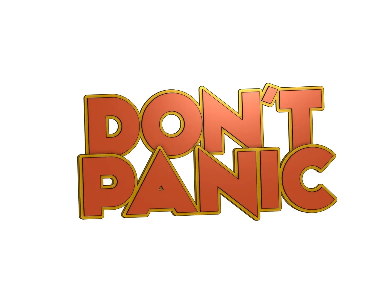 Don't Panic - Hitchhiker's Guide to the Galaxy by Ken Mills | Download free STL model ...