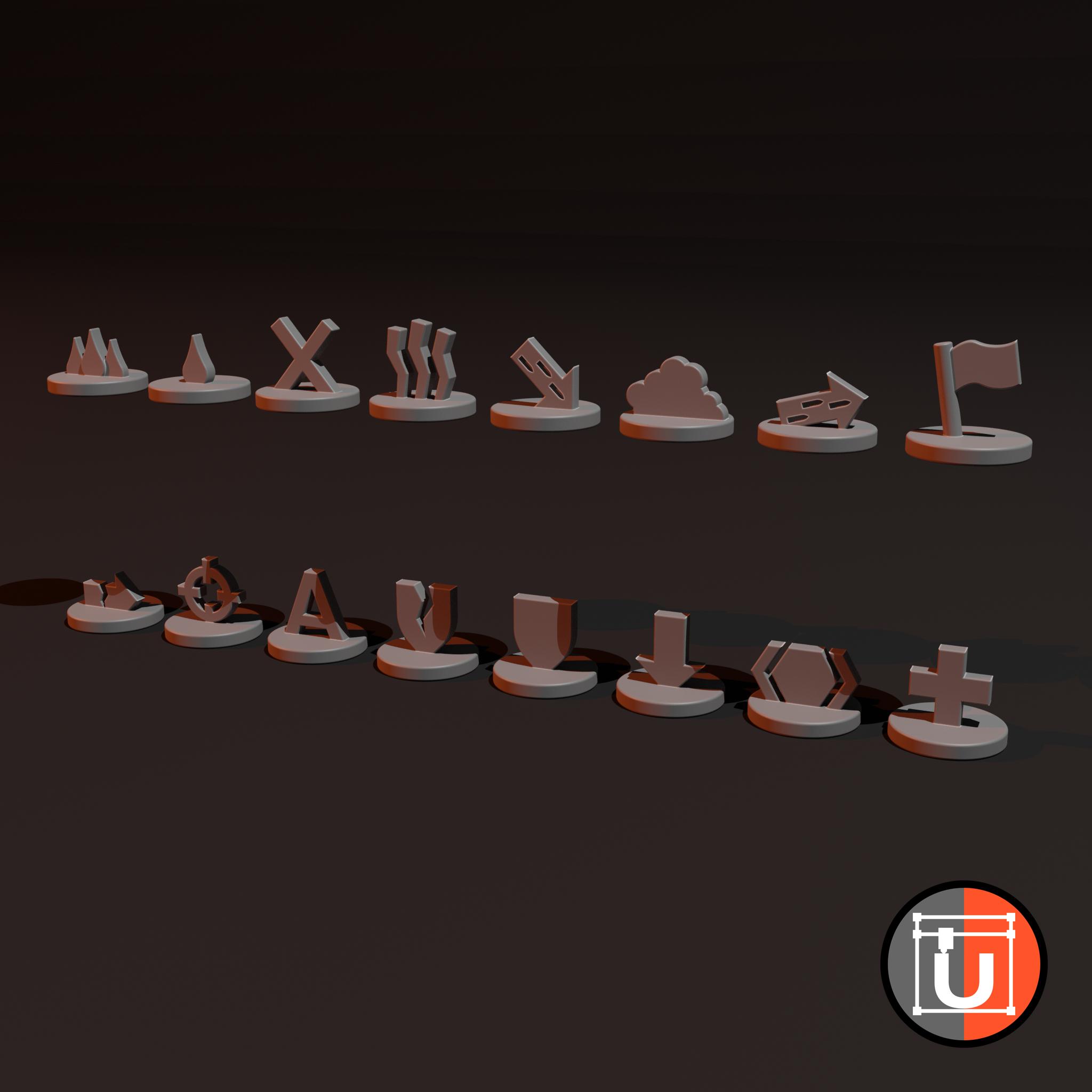 Status Markers for Wargaming by Udo's 3D World | Download free STL ...