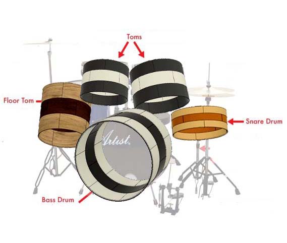 Drums (shells) FULL SIZE, composed por giuliancol | Descargar modelo ...