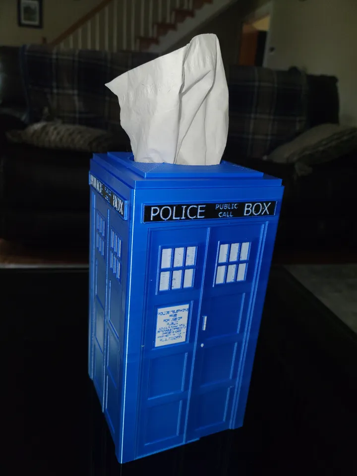 Tardis Tissue Box Cover by Dan Landrum | Download free STL model ...