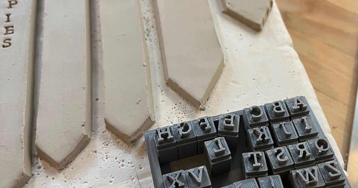 Alphabet Stamps for Clay Stamping por Colleen Jordan | Descargar modelo ...