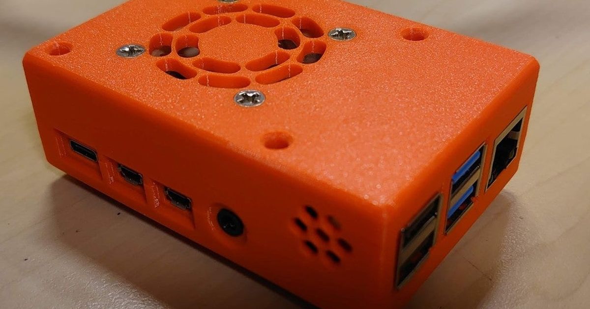 Raspberry Pi 4 Model B case with fan integrated by Ouwekaas | Download ...