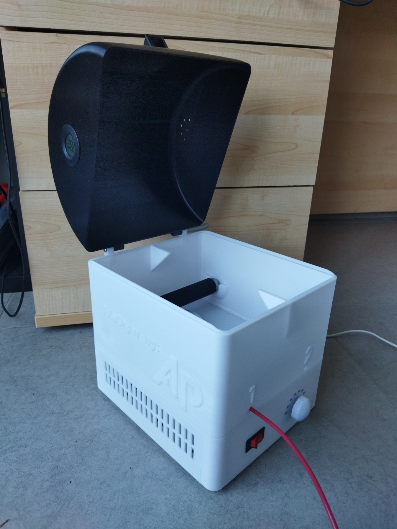 2 Spools Printable Filament Dryer by ap.engineering | Download free STL ...