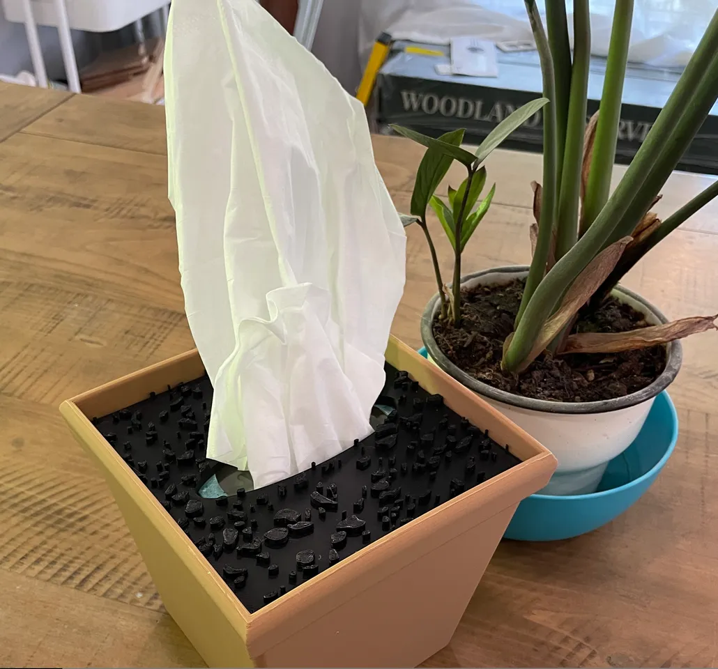 Flower pot tissue box by CavalierLabs | Download free STL model ...