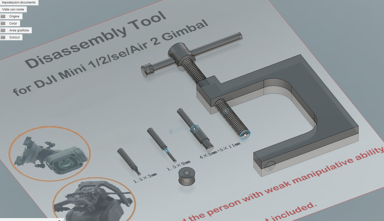DJI Disassembly Gimbal Tool for DJI Mavic 2 Air 2/2S Mini 1/2/SE by ...