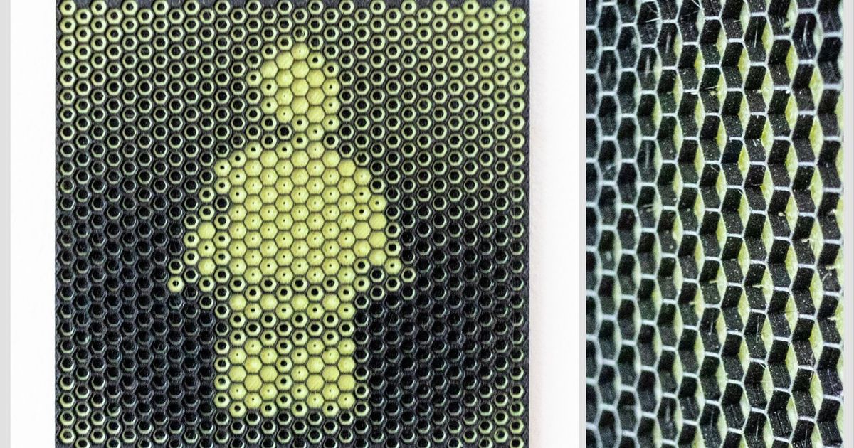 Hex Cell Art - Standing Mining: colored layers, no multi material ...