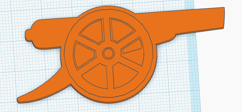 Arsenal Simplified Cannon Logo by fawkeswei | Download free STL model ...