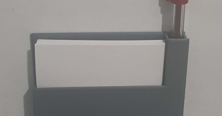 Magnetic Note Card and Pen Holder by Meko | Download free STL model ...