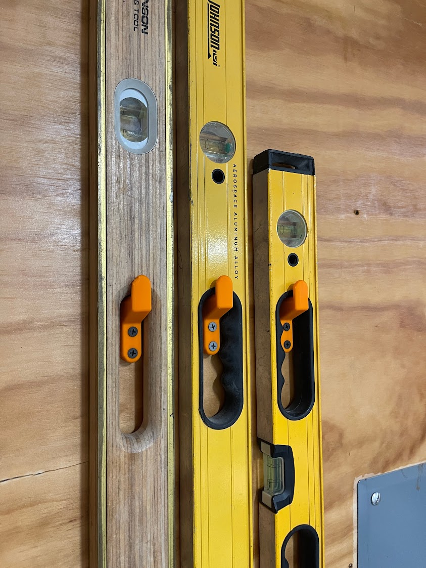 Hook for hanging carpenter's level by Troye Stonich | Download free STL ...